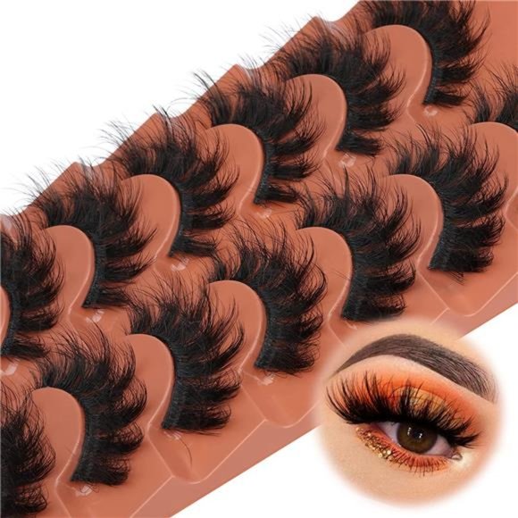 Other | Fluffy Lashes Wispy False Eyelashes 8d Fake Mink Eyelashes 2mm ...